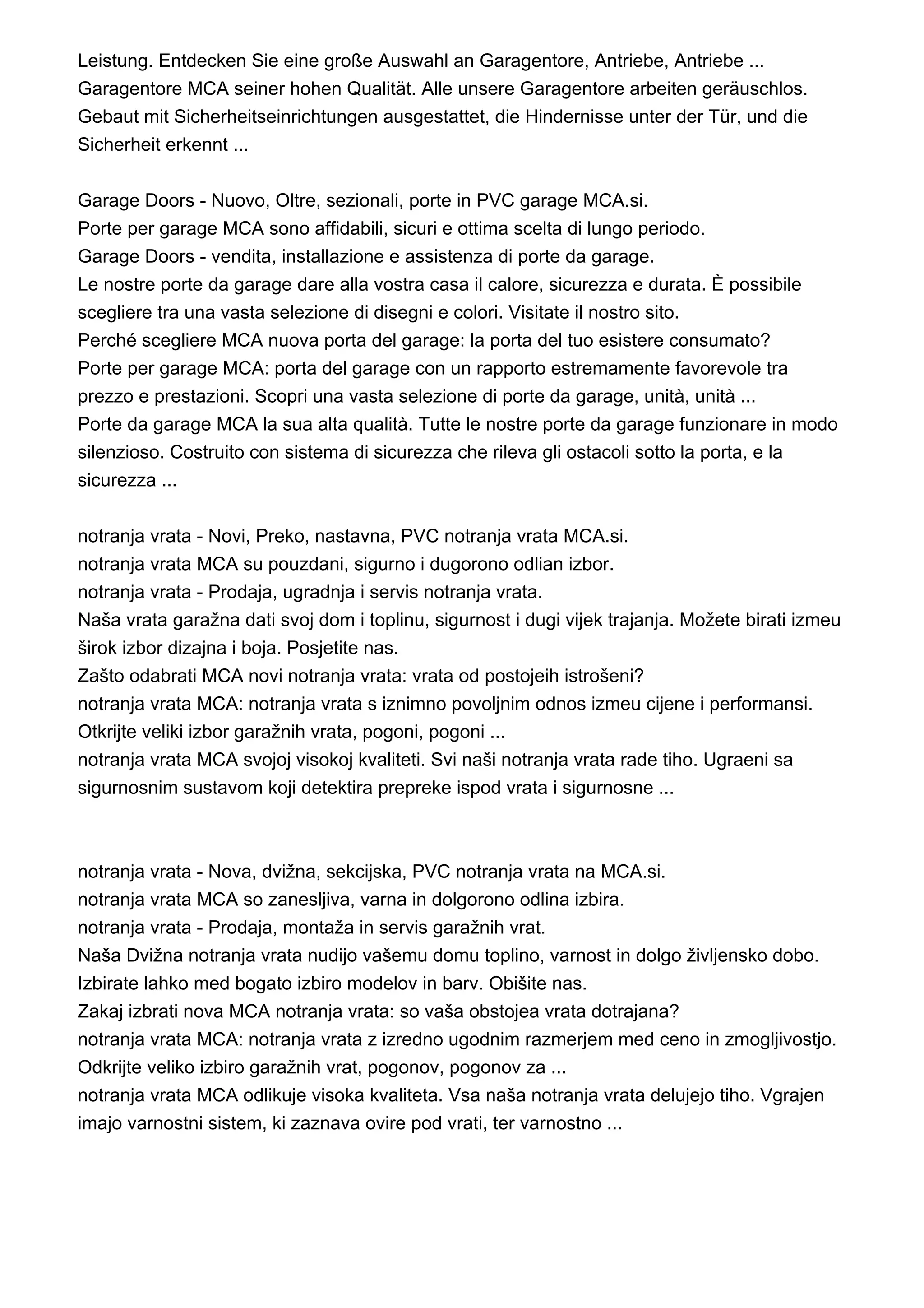 notranja vrata MCA | PDF