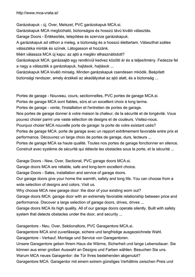 notranja vrata MCA | PDF