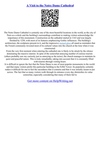 Notre Dame Essays | PDF