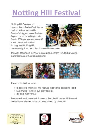 Notting Hill Carnival Is A Celebration Of Afro-Caribbean | DOCX