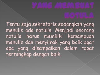 Notula rapat | PPTX