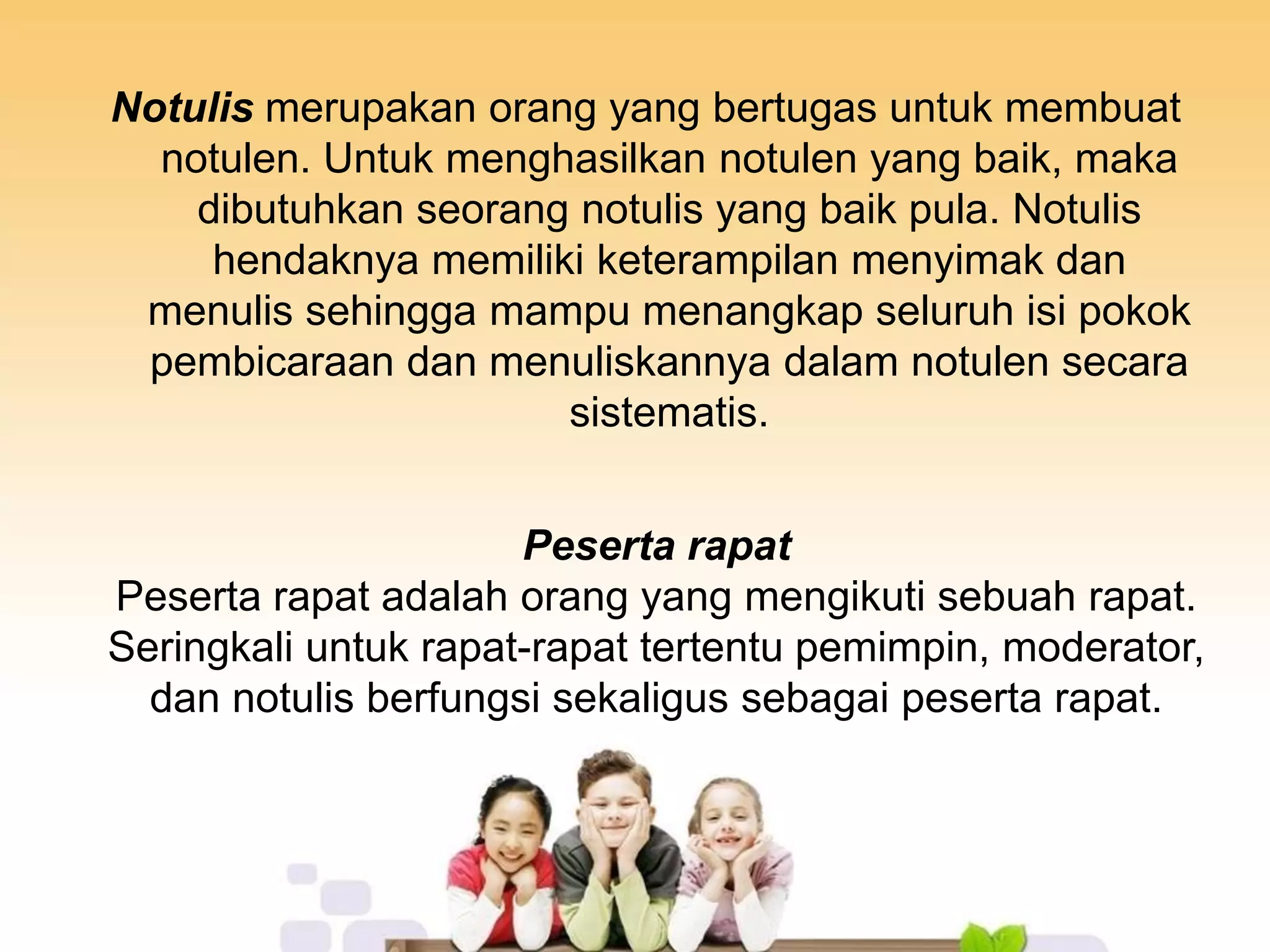Notulen rapat | PPTX