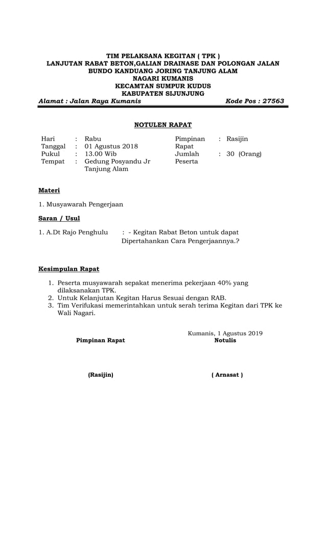 Notulen Rapat 2023 pemerintahan desa.docx