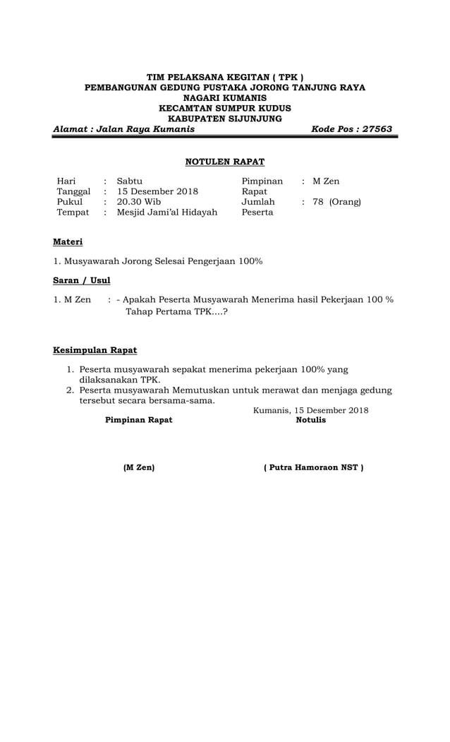 Notulen Rapat 2023 pemerintahan desa.docx