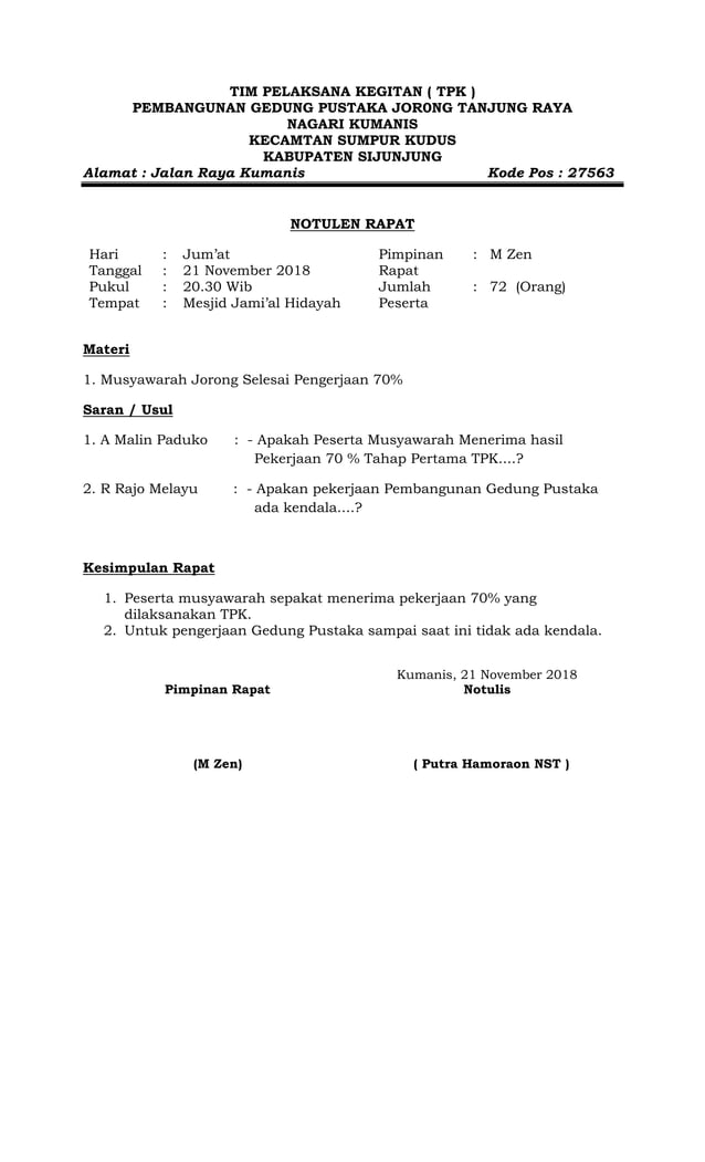 Notulen Rapat 2023 pemerintahan desa.docx