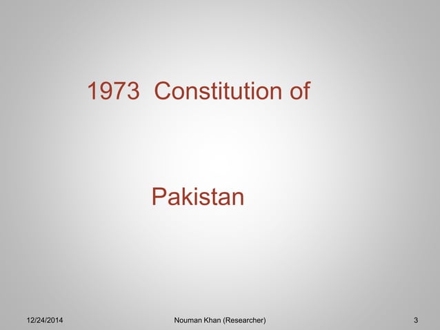 1973 constitution of pakistan | PPTX