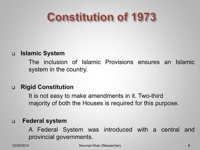 1973 constitution of pakistan | PPTX
