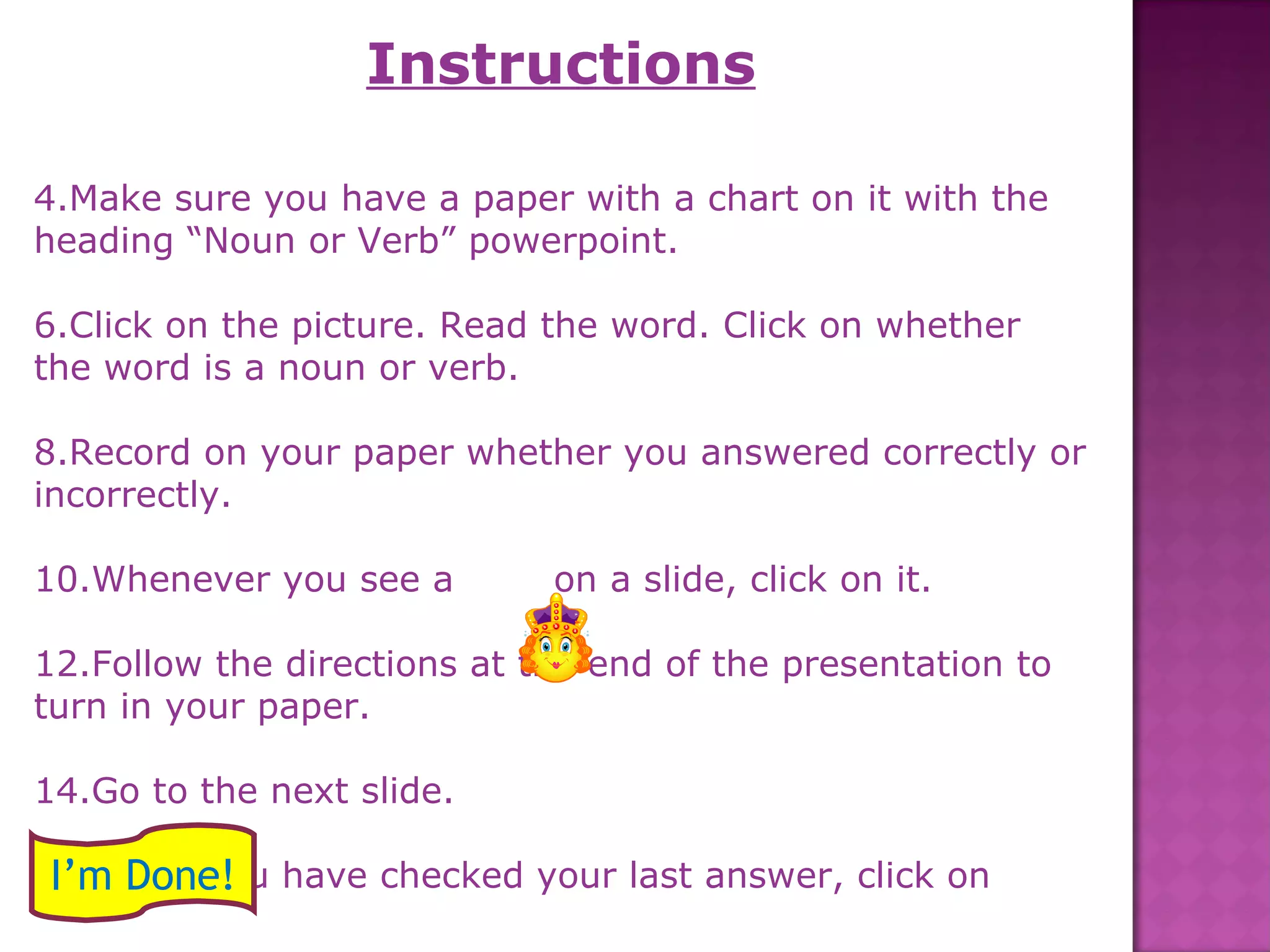 Noun and Verbs | PPT