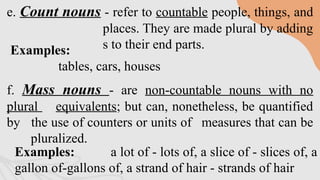 Parts of Speech - Noun, Different Kinds and Types of Nouns | PPT