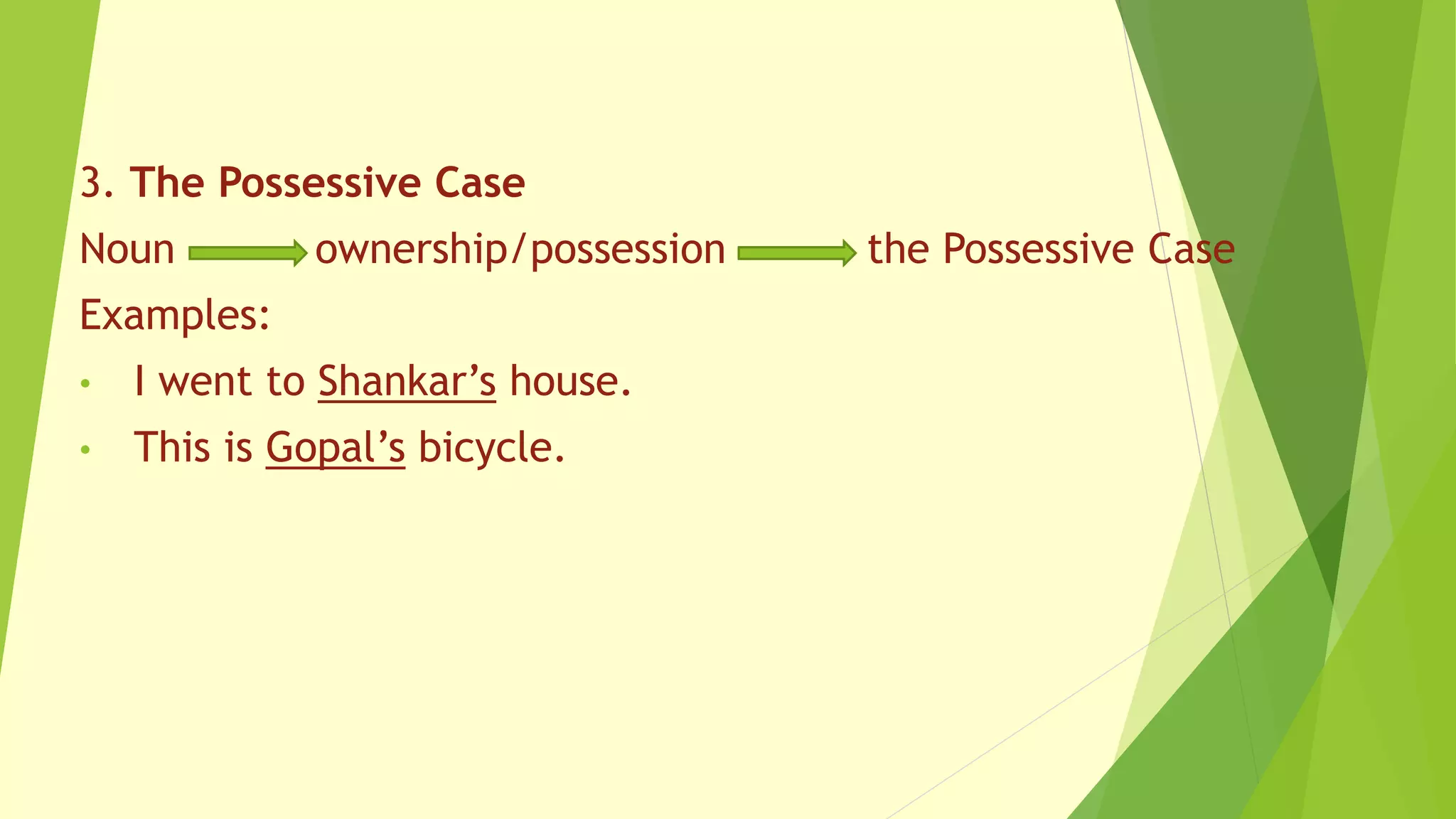 Types of Case of a Noun | PPTX