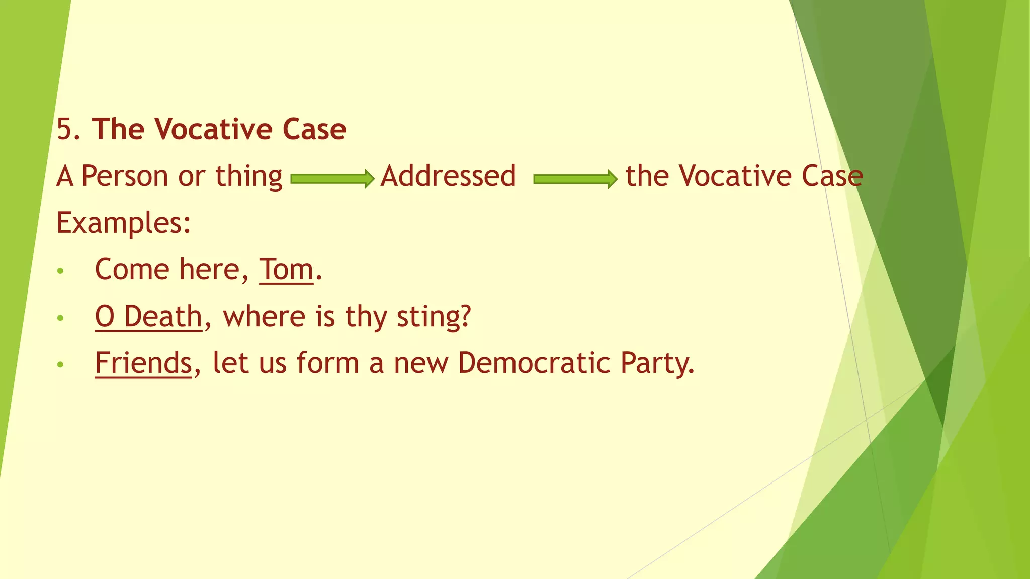 Types of Case of a Noun | PPTX