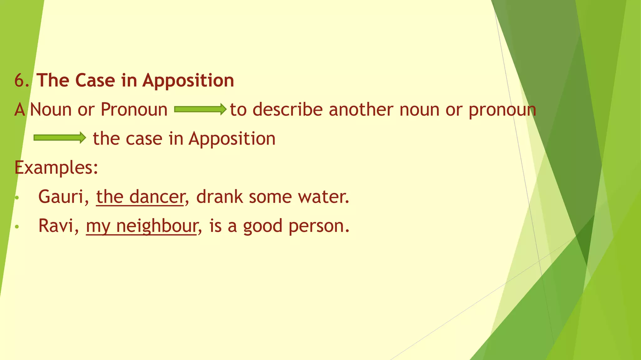 Types of Case of a Noun | PPTX