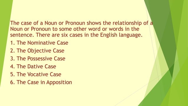 Types of Case of a Noun | PPTX