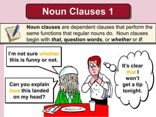 Noun clauses | PPTX