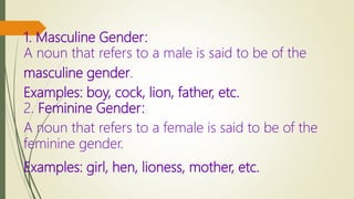 Types of Gender of a Noun | PPTX