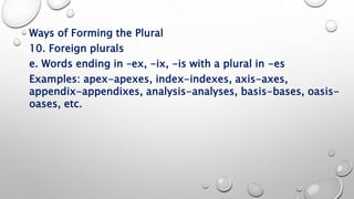 Noun - Number | PPTX