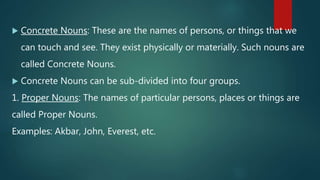 Types of Nouns | PPTX