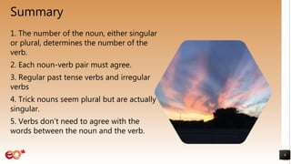 Noun verb agreement | PPTX