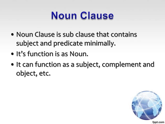 Noun Clause | PPTX