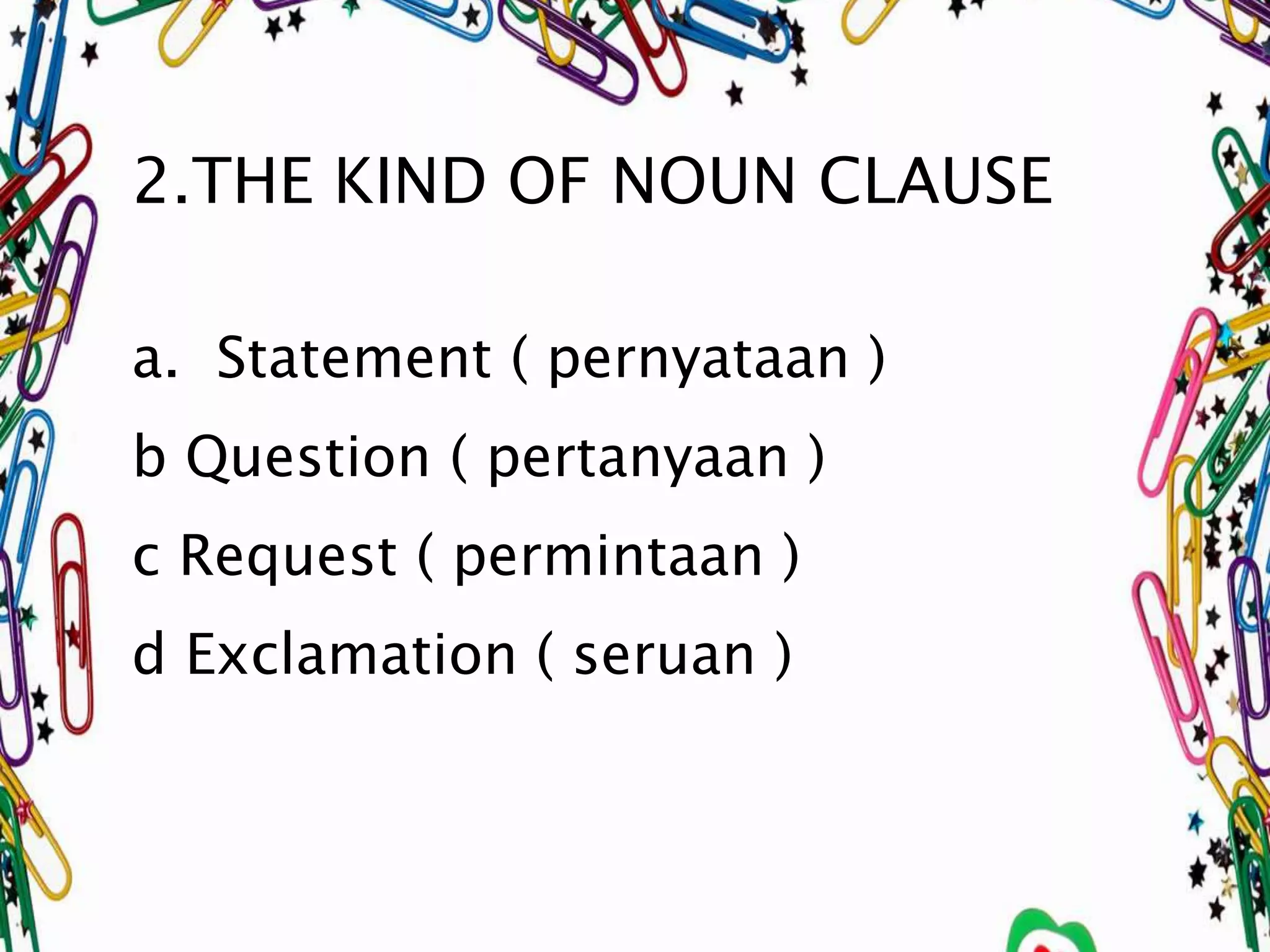 Noun Clauses | PPTX
