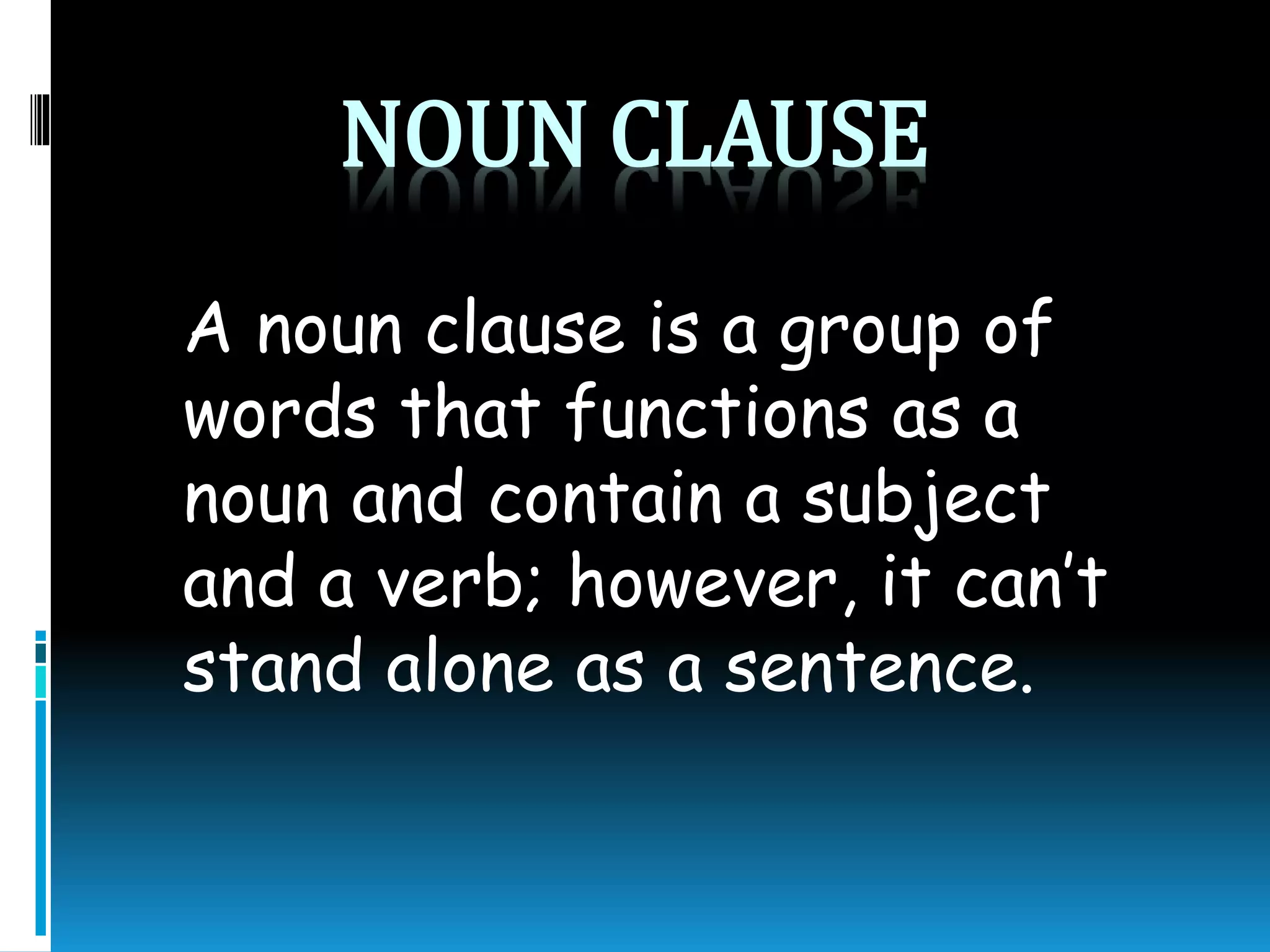 Noun clause methodology class preparation | PPTX