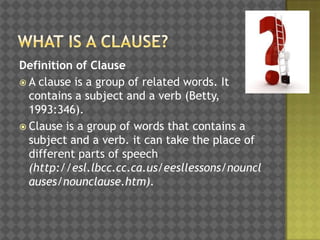 Noun clause functions | PPTX