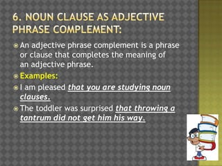 Noun clause functions | PPTX