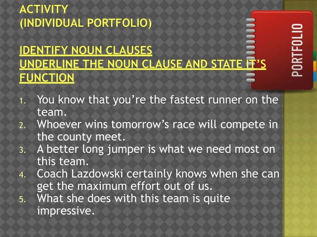 Noun clause functions | PPTX