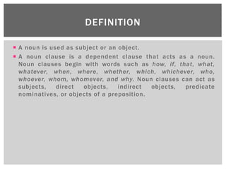 NOUN CLAUSE | PPT