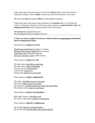 Noun clauses | DOC