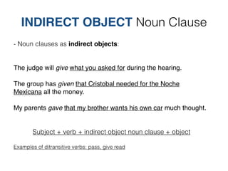 Noun clauses | KEY