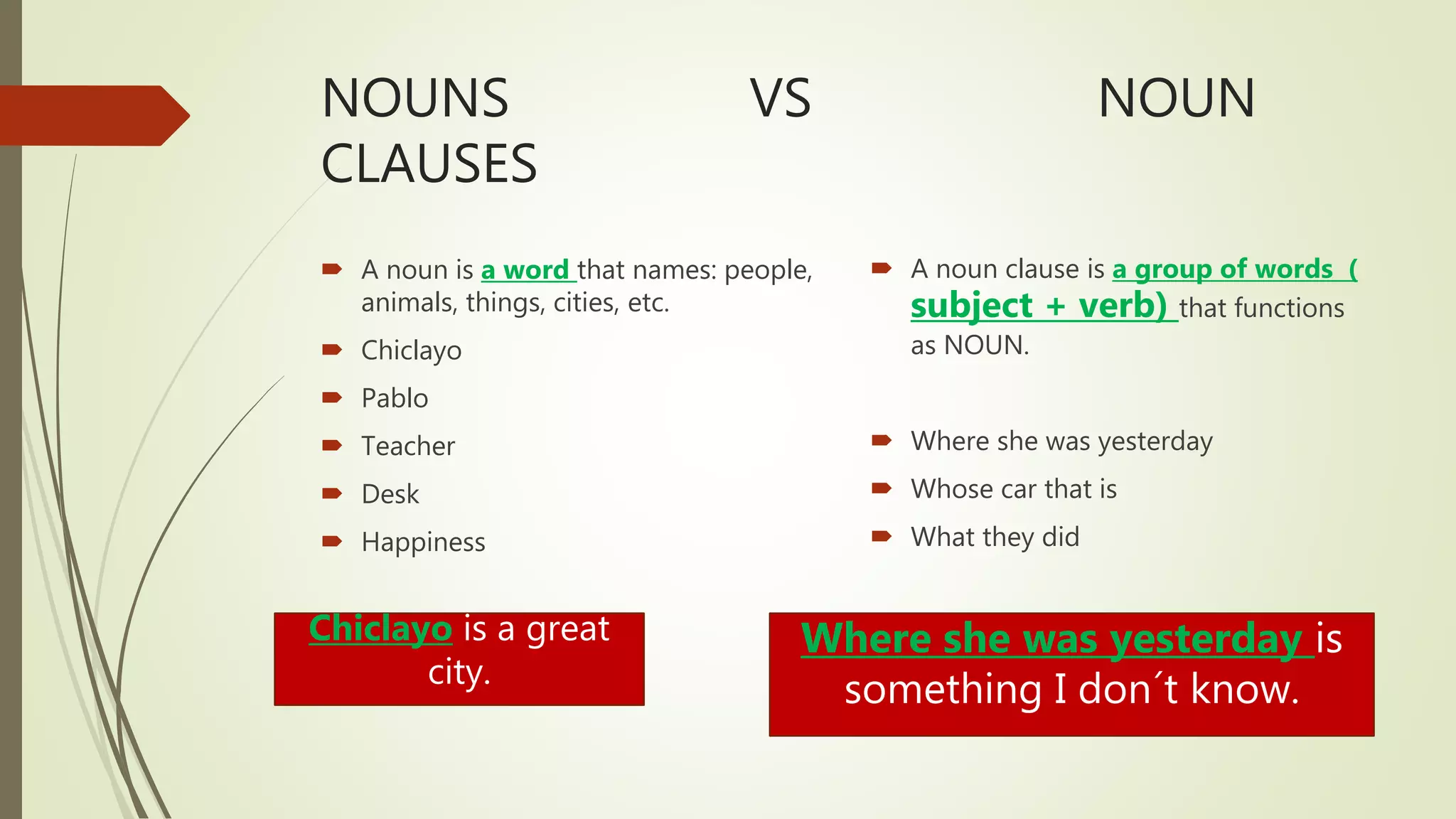 Noun clauses | PPTX