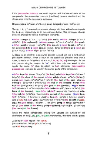 Noun compounds in turkish | DOCX | Chemistry | Science