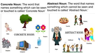 Noun-concrete noun and abstract noun | PPTX
