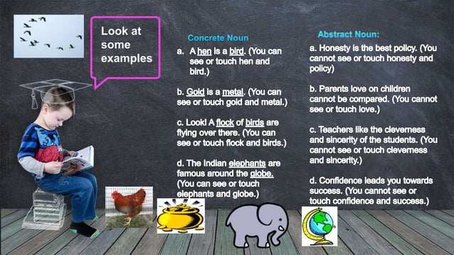 Noun-concrete noun and abstract noun | PPTX