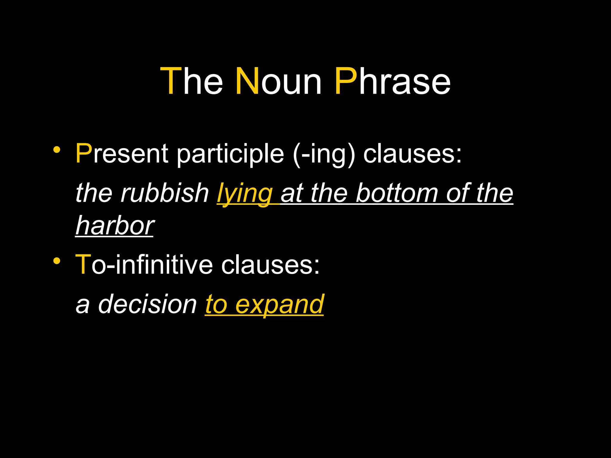 The Noun Phrase | PPT
