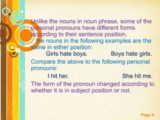 Syntax 334 Noun phrases | PPT