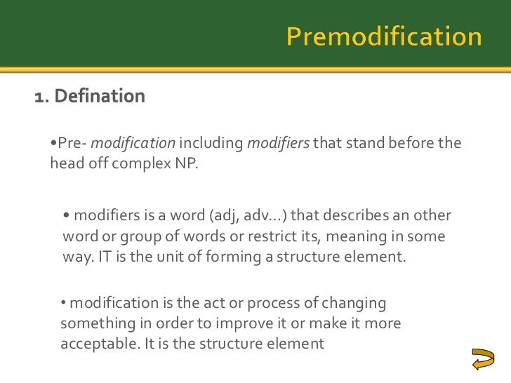 Modifying Meaning