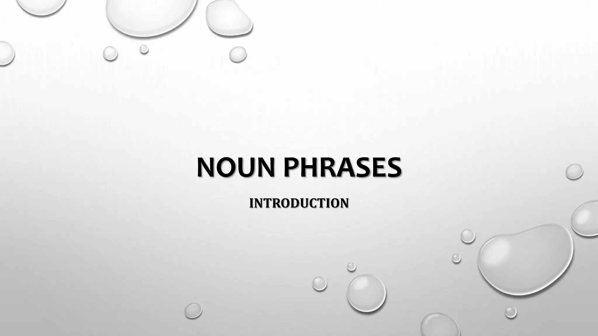 Introduction to Noun Phrases | PPTX