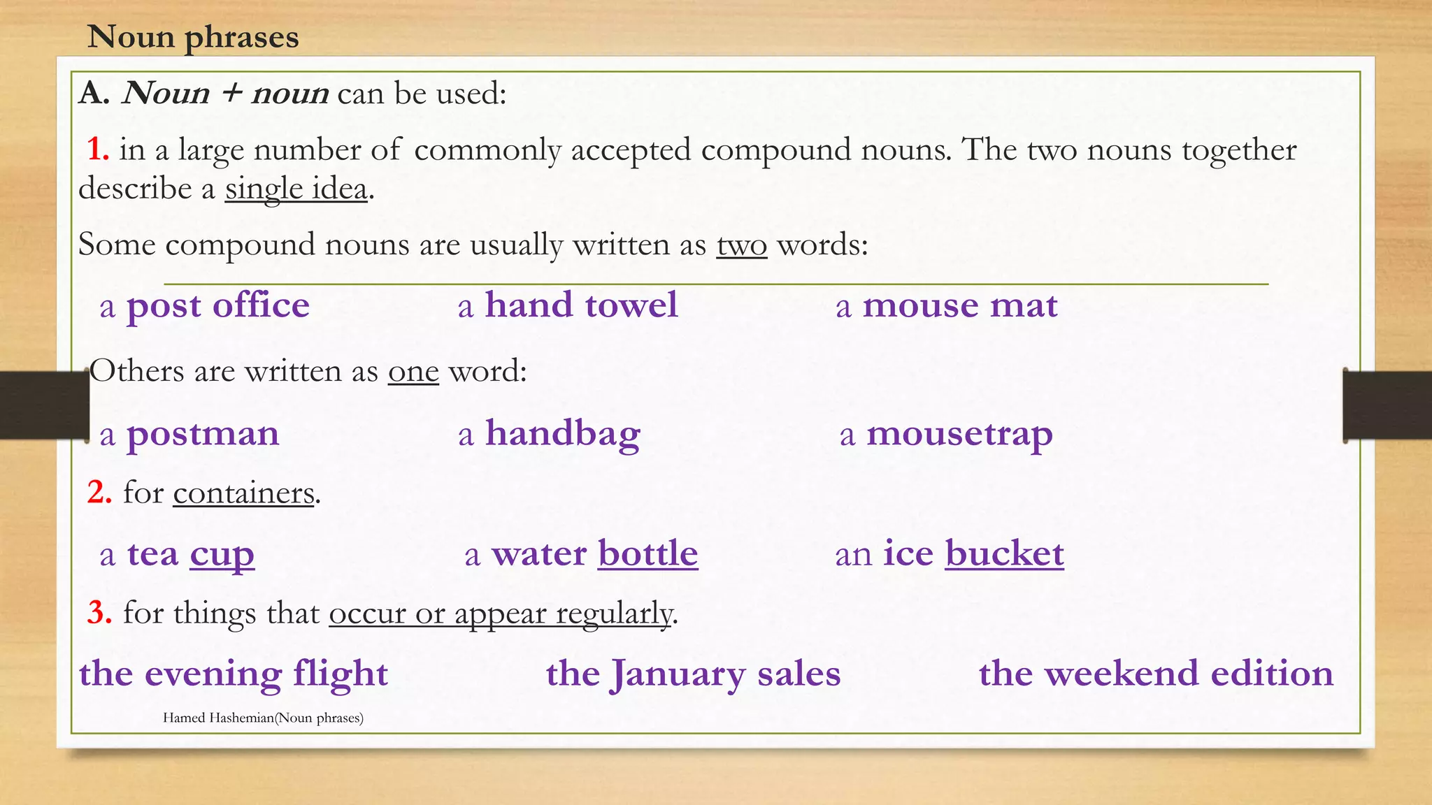 Noun phrases(unit 5) | PPTX