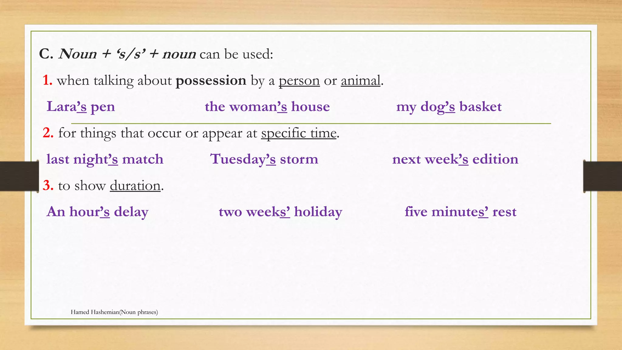 Noun phrases(unit 5) | PPTX