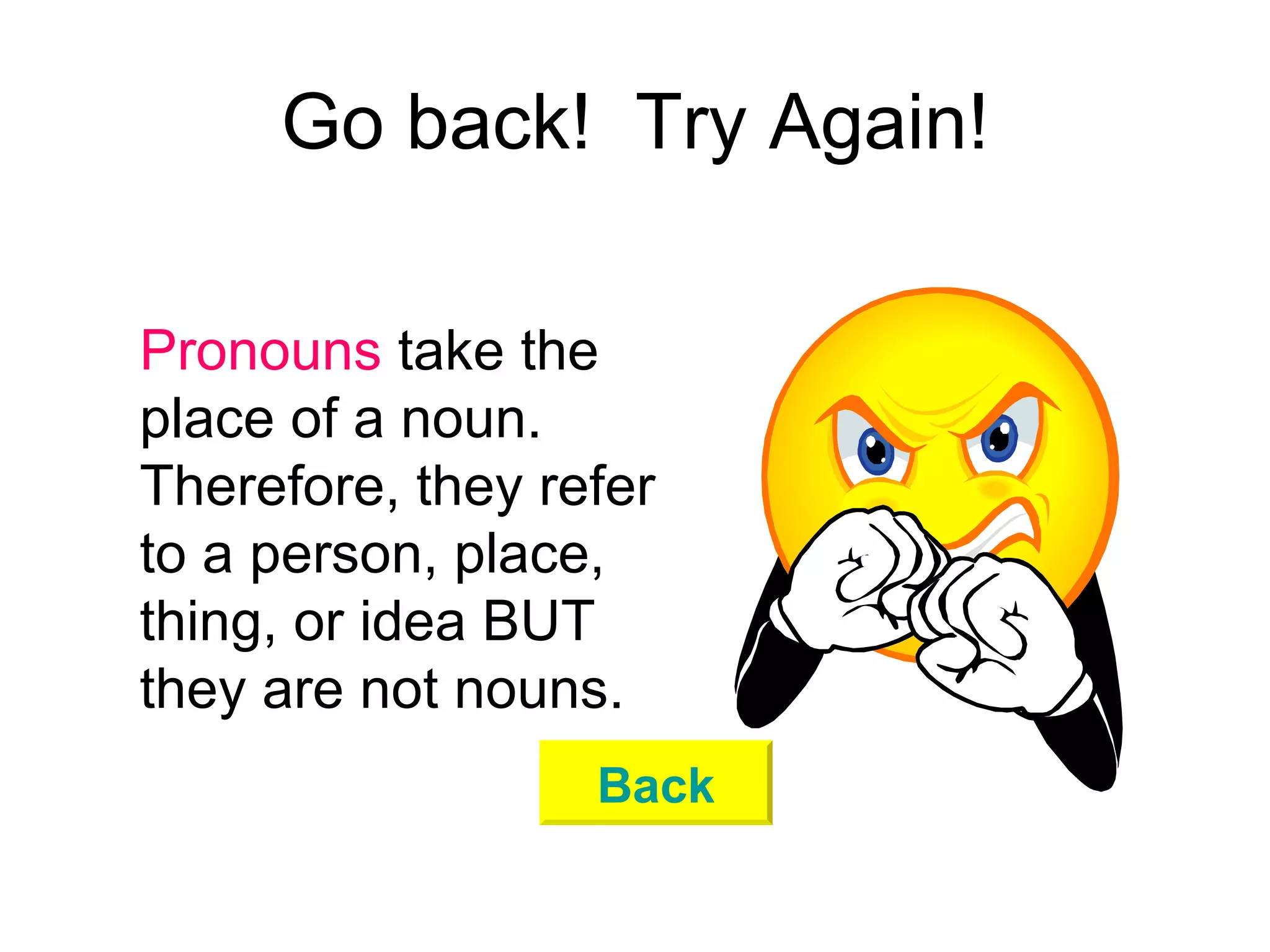Noun, pronoun, adj review | PPT