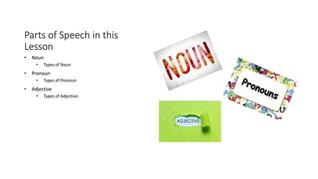 Noun pronoun and adjectives | PPTX