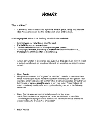 Nouns | PDF