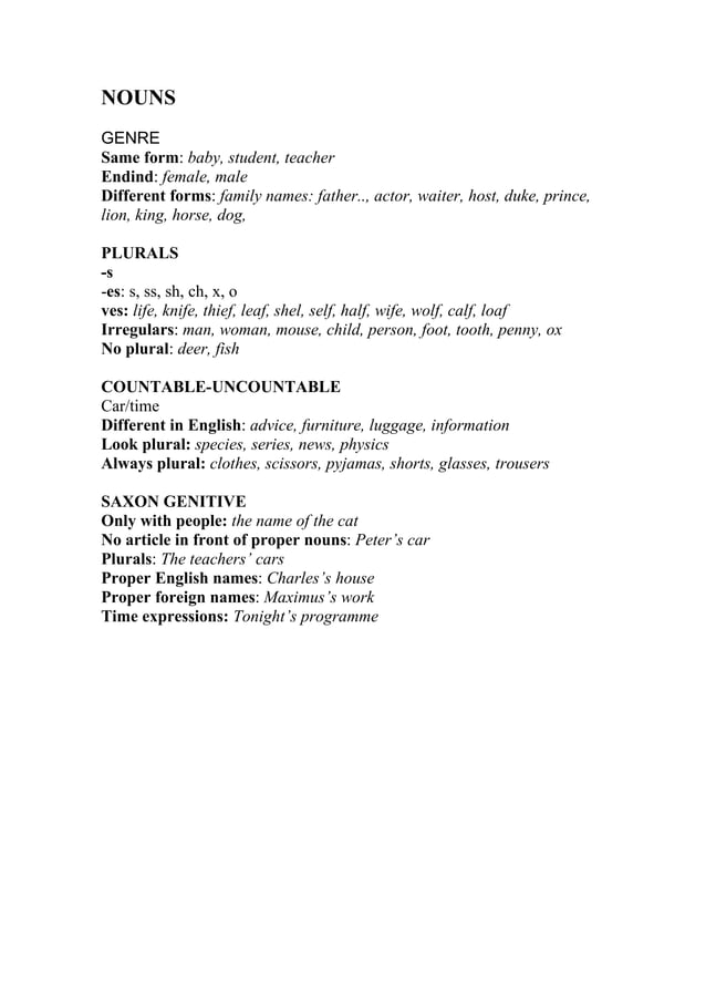 Nouns | PDF
