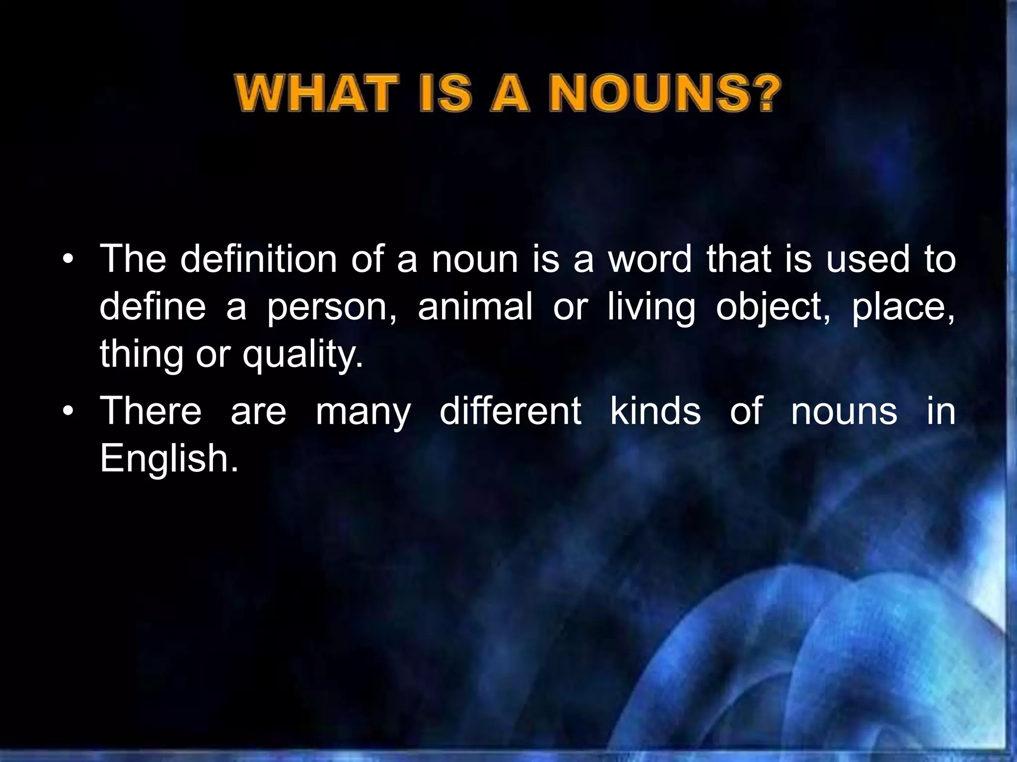 All Types of Nouns Slideshow | PPTX
