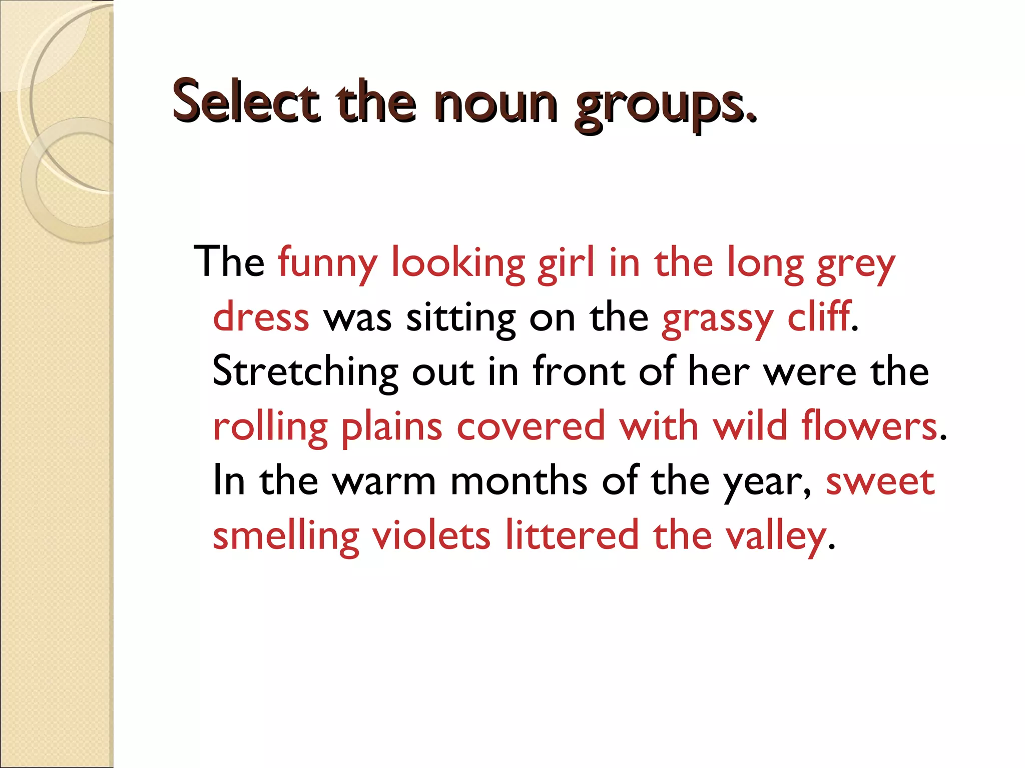 Noun Groups | PPT