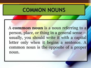 TBI (English Language Proficiency) | Nouns | PPT