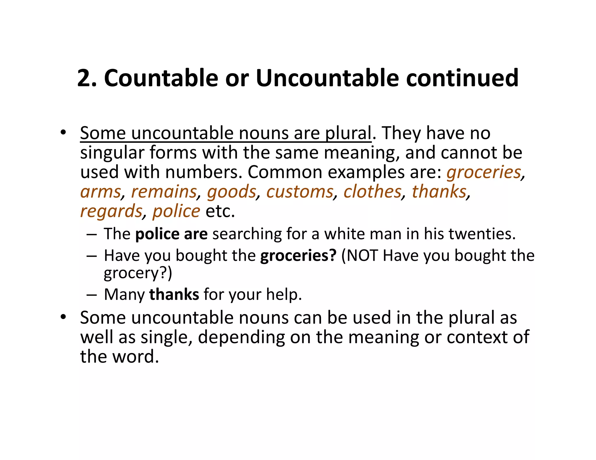 Nouns - for English Learners | PDF | Chemistry | Science