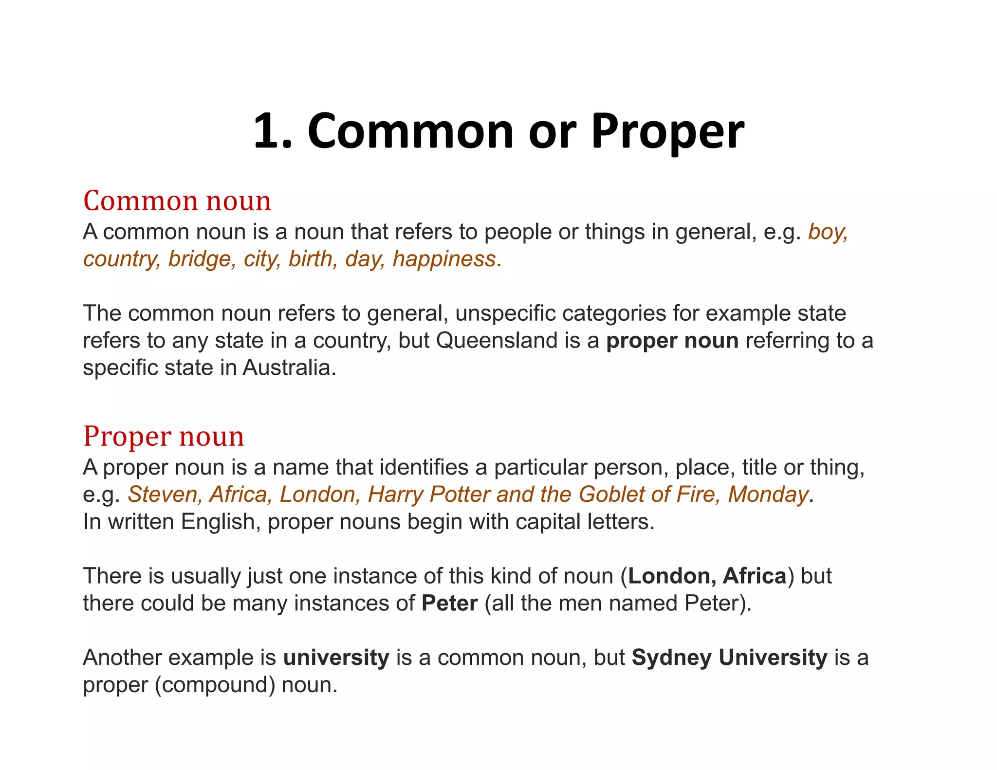Nouns - for English Learners | PDF | Chemistry | Science
